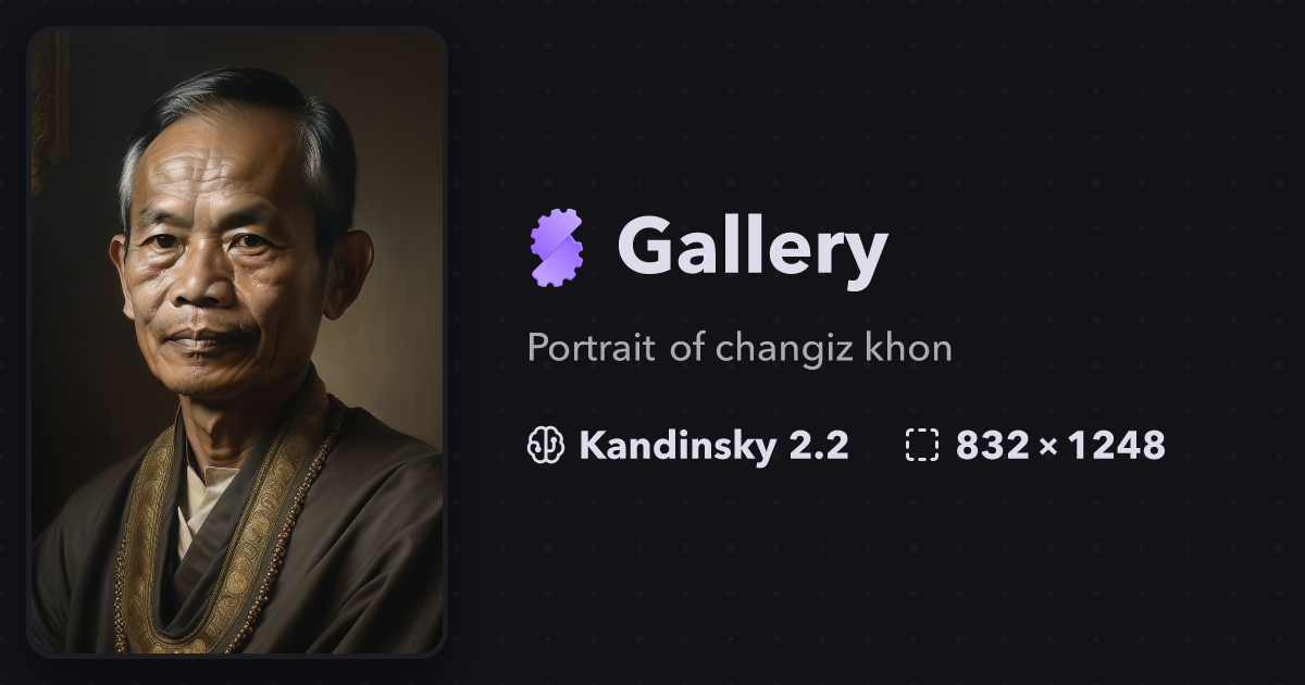 "Portrait of changiz khon" | Gallery | Stablecog
