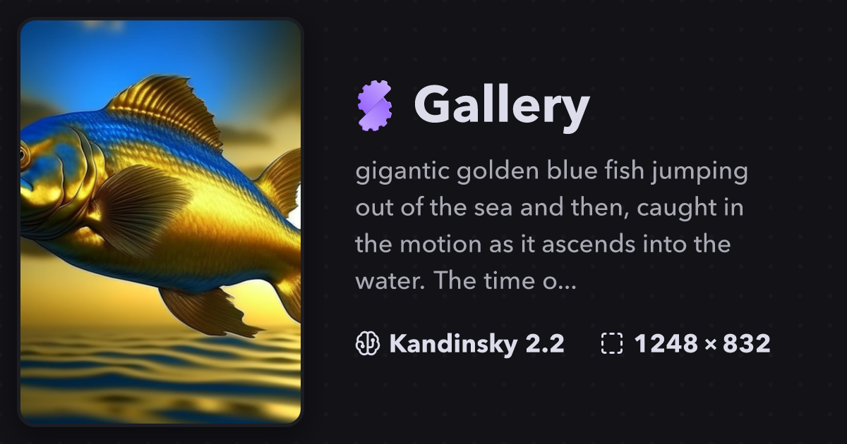 Gigantic golden blue fish jumping out of the sea a... | Gallery