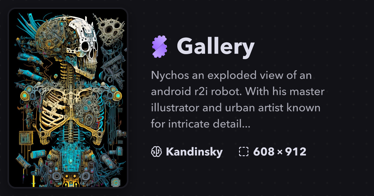 "Nychos an exploded view of an android..." | Gallery | Stablecog