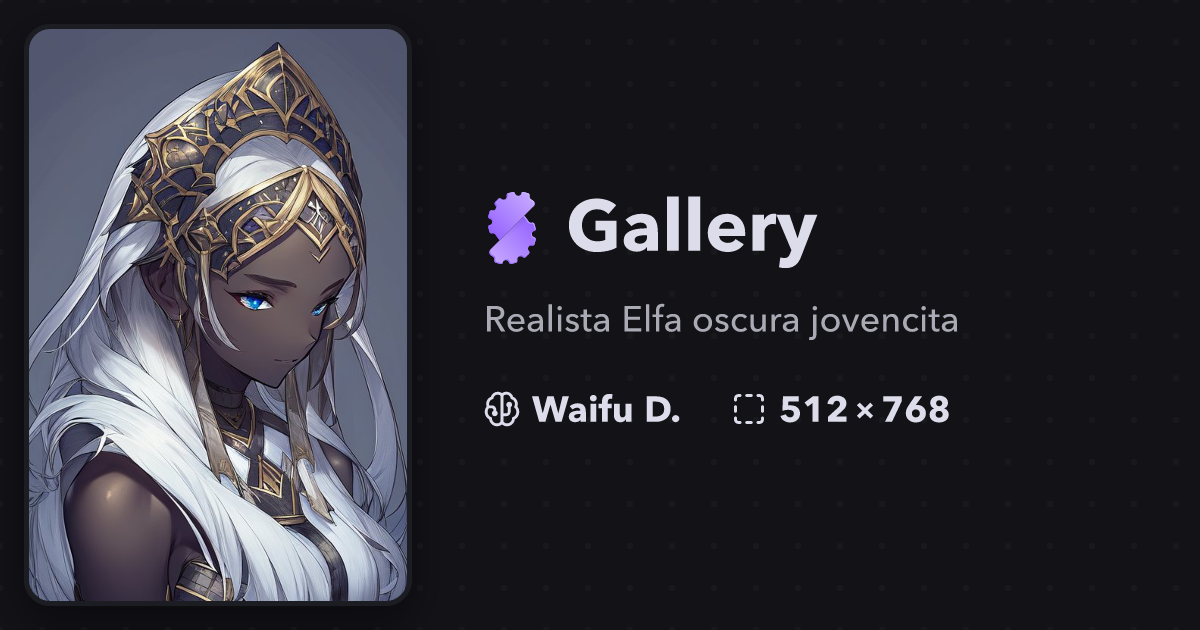 "Realista Elfa oscura jovencita" | Gallery | Stablecog