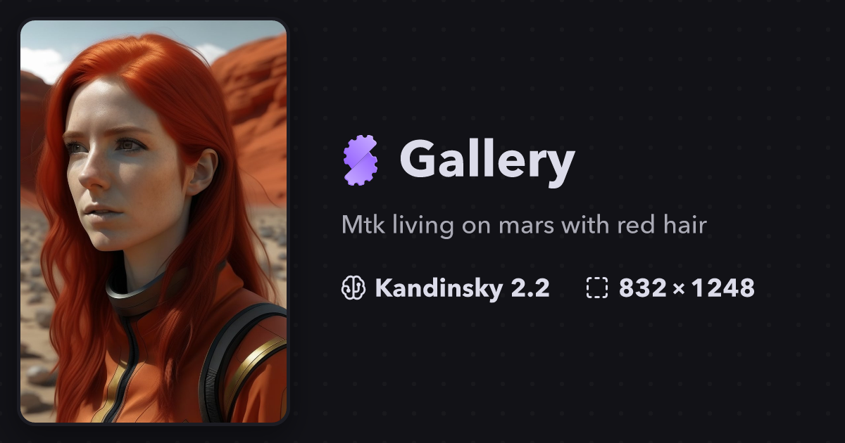 "Mtk living on mars with red hair" | Gallery | Stablecog