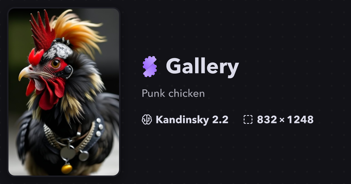 "Punk chicken" | Gallery | Stablecog