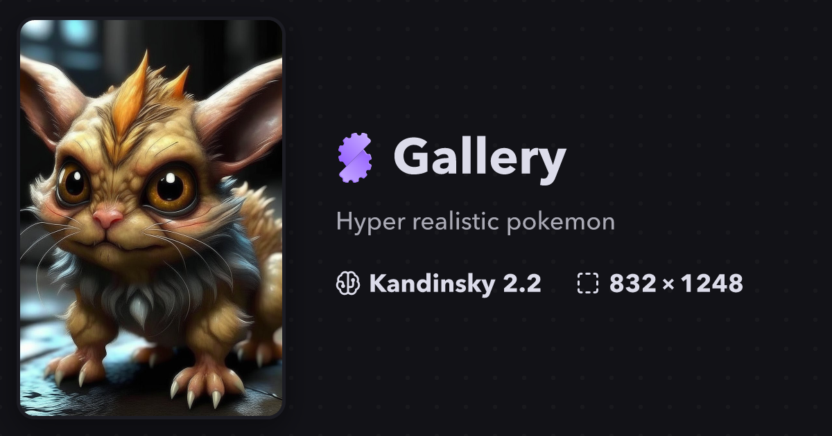 "Hyper realistic pokemon" | Gallery | Stablecog