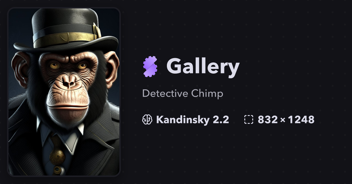 "Detective Chimp" | Gallery | Stablecog