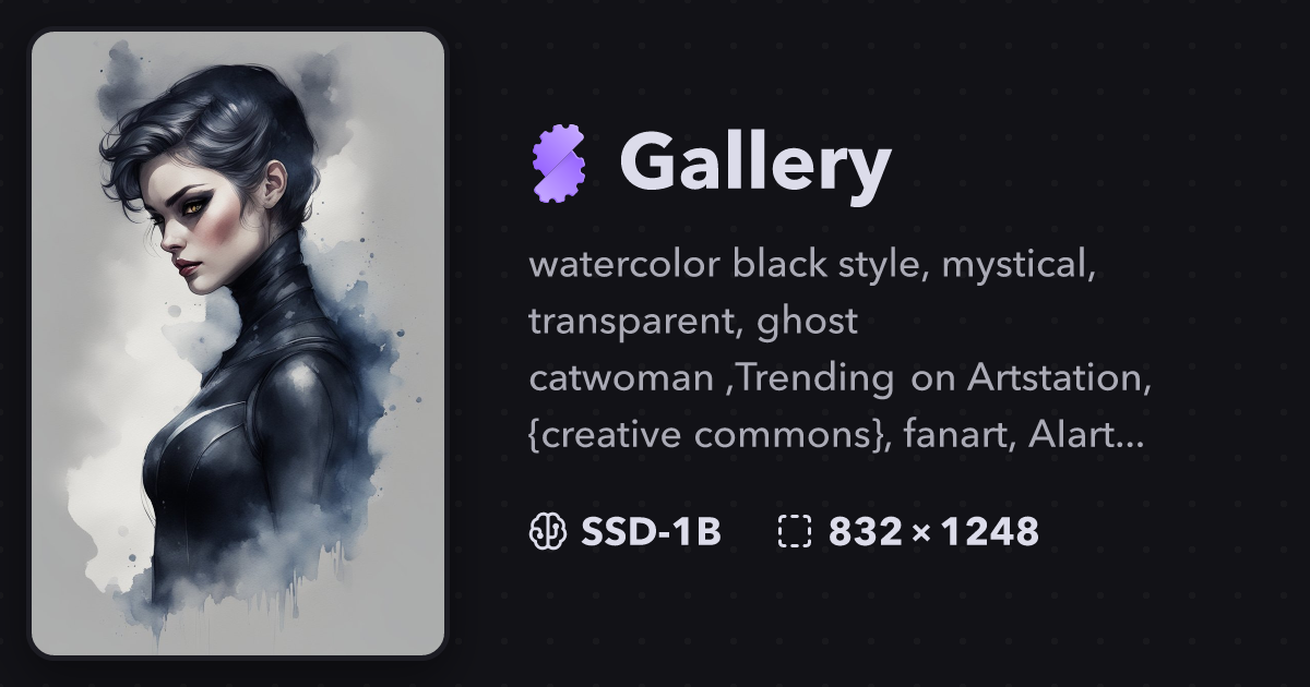 "watercolor black style, mystical, tra..." | Gallery | Stablecog