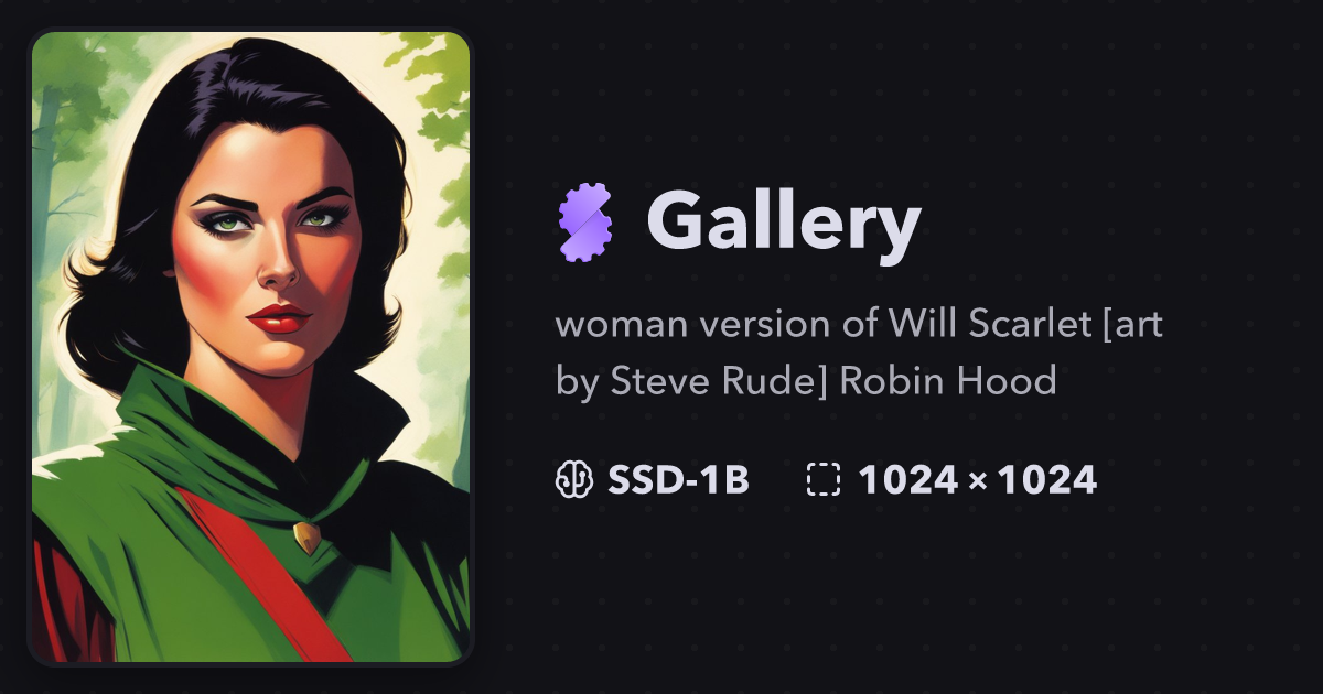 "woman version of Will Scarlet [art by..." | Gallery | Stablecog