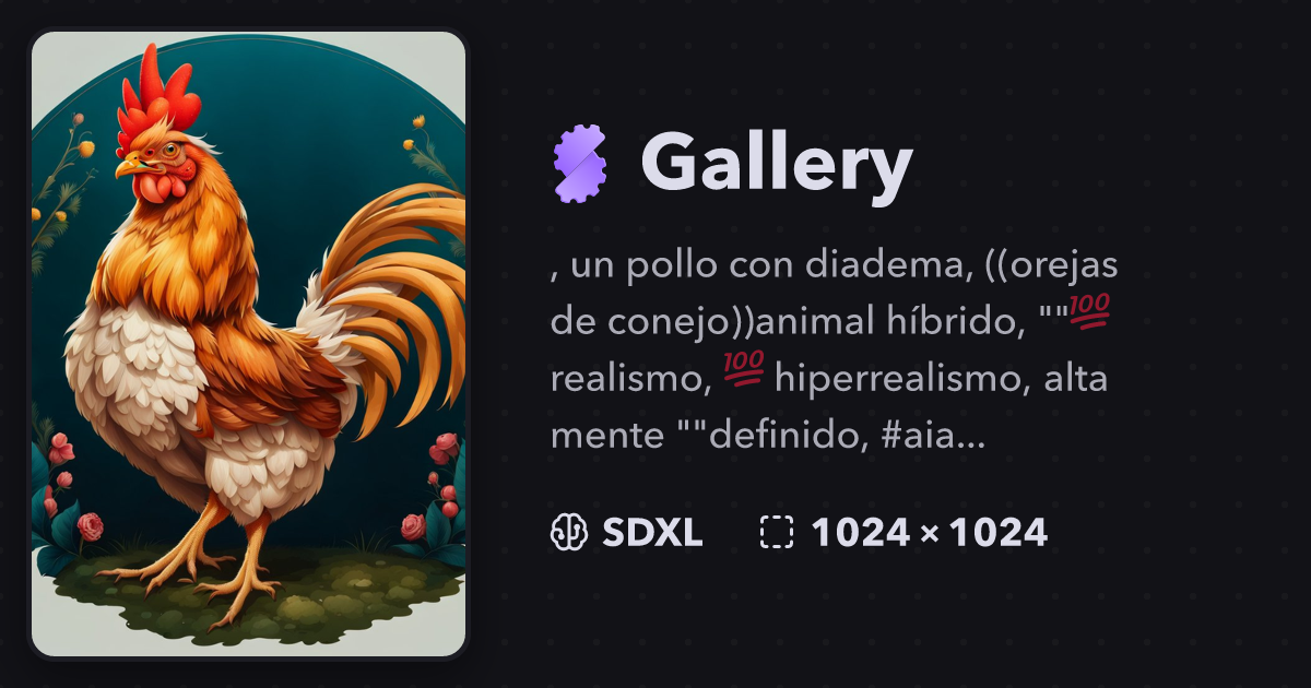 ", un pollo con diadema, ((orejas de c..." | Gallery | Stablecog