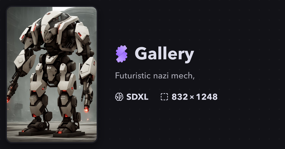 "Futuristic nazi mech," | Gallery | Stablecog