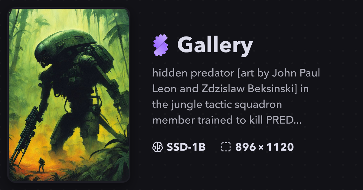 "hidden predator [art by John Paul Leo..." | Gallery | Stablecog