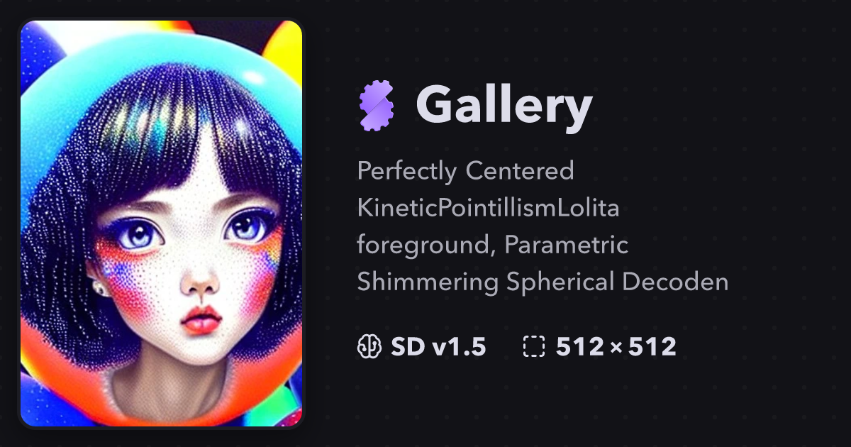 "Perfectly Centered KineticPointillismLol..." | Gallery | Stablecog