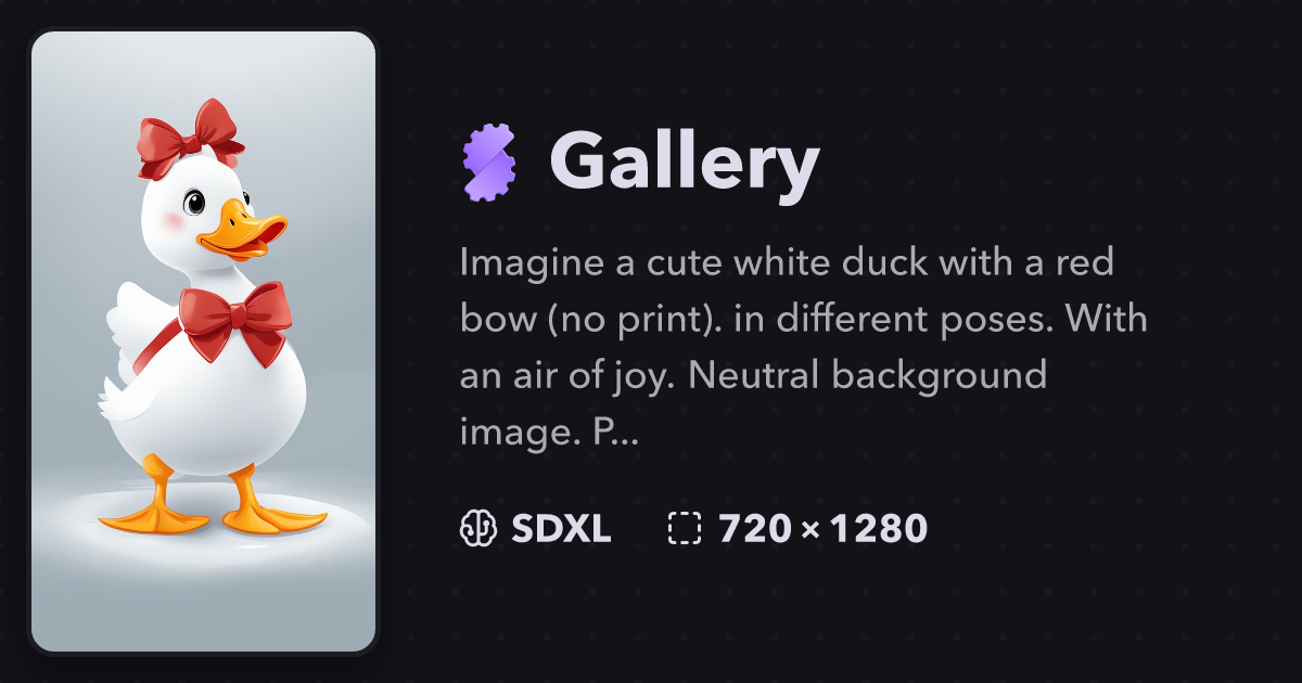 "Imagine a cute white duck with a red ..." | Gallery | Stablecog