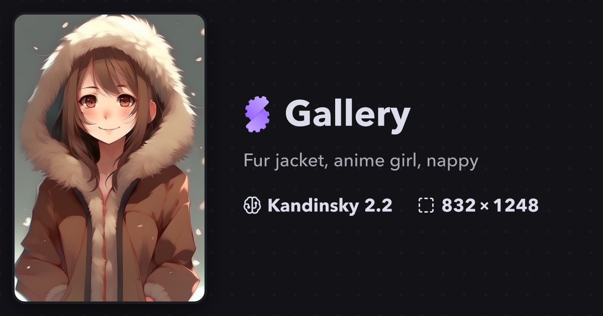Fur jacket, anime girl, nappy | Gallery