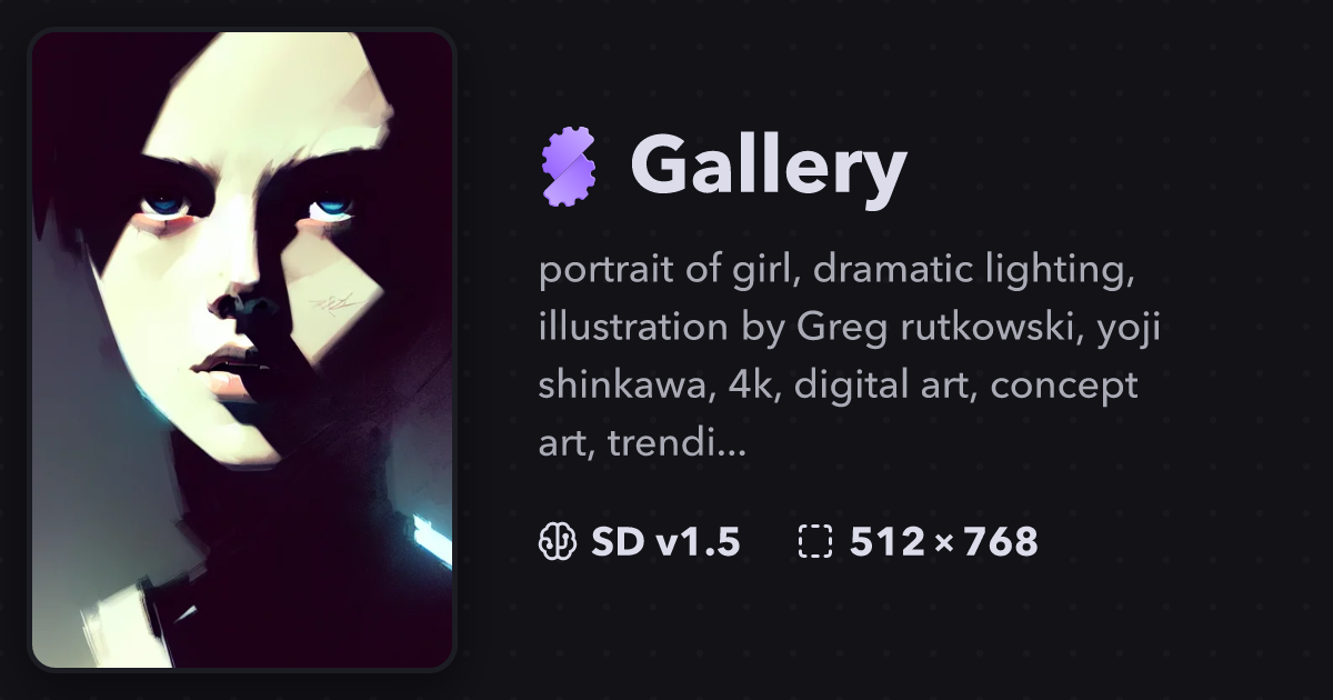 "portrait of girl, dramatic lighting, ..." | Gallery | Stablecog