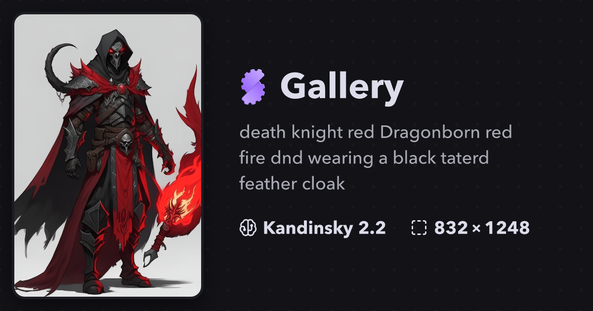 "death knight red Dragonborn red fire ..." | Gallery | Stablecog