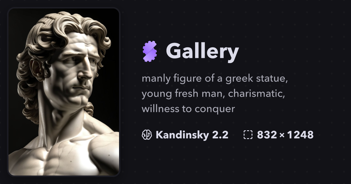 "manly figure of a greek statue, young..." | Gallery | Stablecog