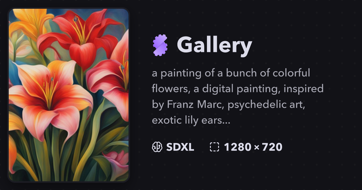 "a painting of a bunch of colorful flo..." | Gallery | Stablecog