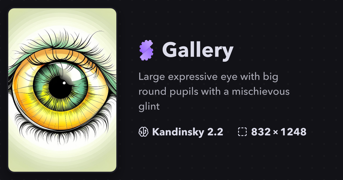 "Large expressive eye with big round p..." | Gallery | Stablecog