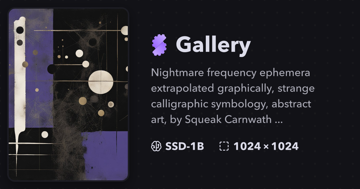 "Nightmare frequency ephemera extrapol..." | Gallery | Stablecog