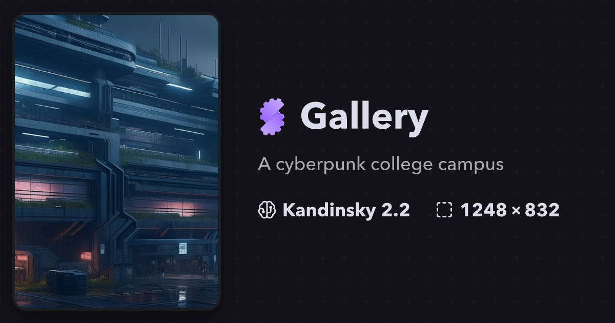 A cyberpunk college campus | Gallery