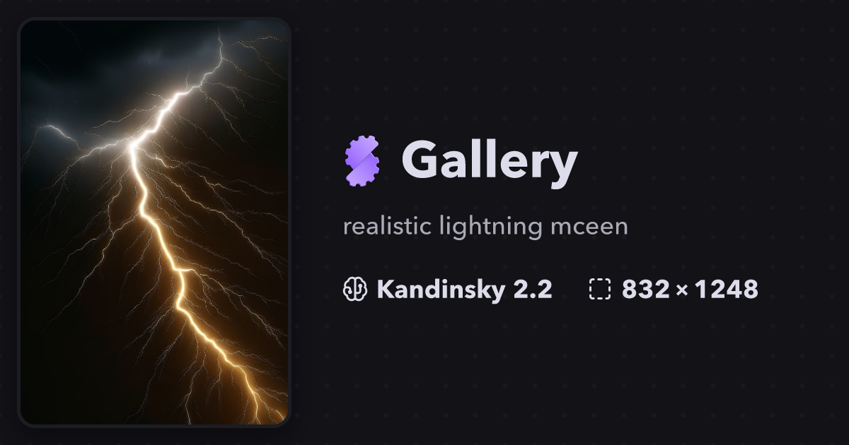 "realistic lightning mceen" | Gallery | Stablecog