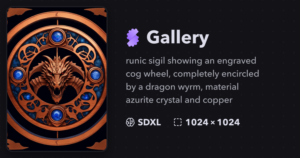 Runic sigil showing an engraved cog wheel, complet... | Gallery