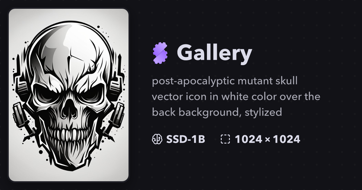 "post-apocalyptic mutant skull vector ..." | Gallery | Stablecog