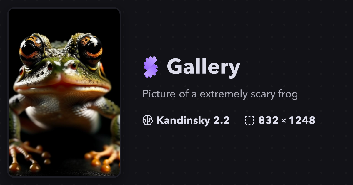 "Picture of a extremely scary frog" | Gallery | Stablecog