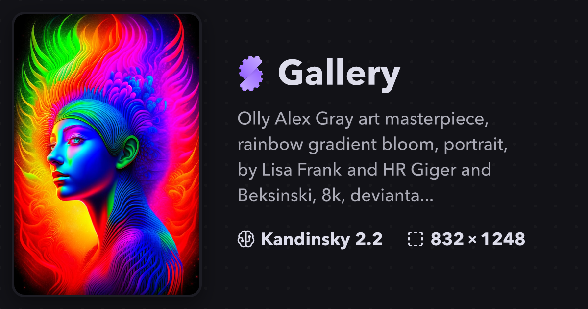 "Olly Alex Gray art masterpiece, rainb..." | Gallery | Stablecog