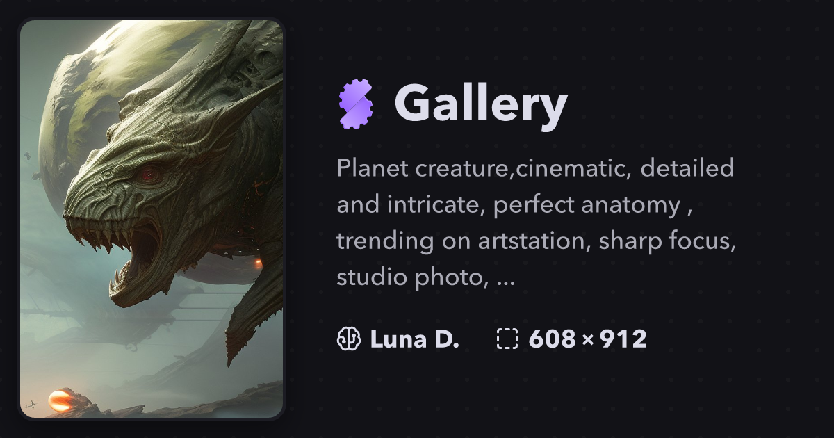 "Planet creature,cinematic, detailed a..." | Gallery | Stablecog