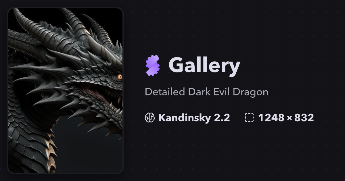 "Detailed Dark Evil Dragon" | Gallery | Stablecog