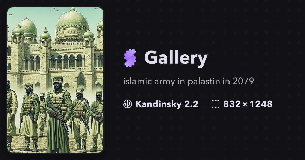 "islamic army in palastin in 2079" | Gallery | Stablecog