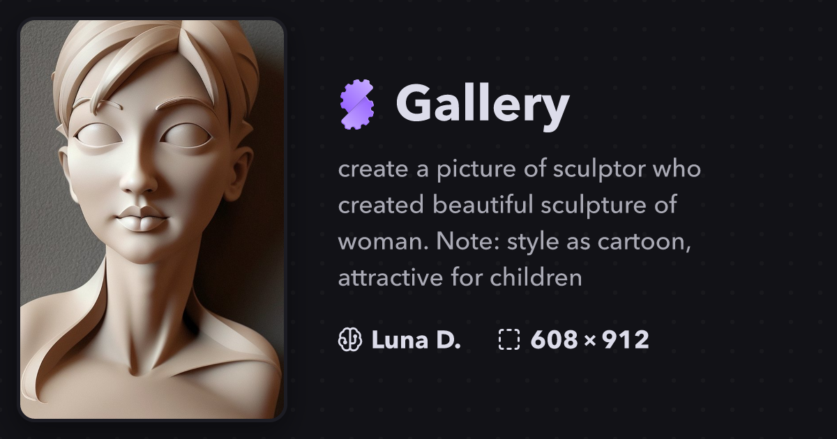"create a picture of sculptor who crea..." | Gallery | Stablecog