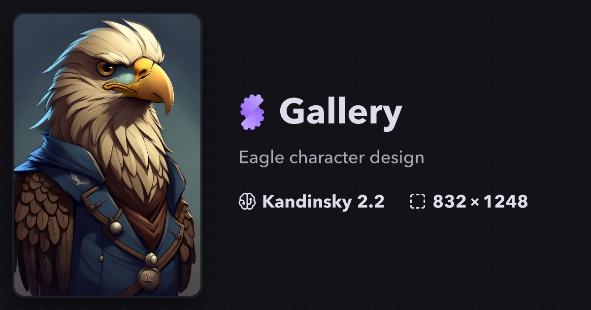 "Eagle character design" | Gallery | Stablecog