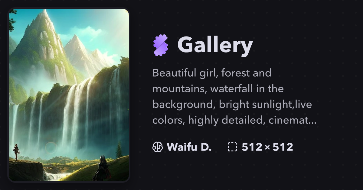 "Beautiful girl, forest and mountains,..." | Gallery | Stablecog