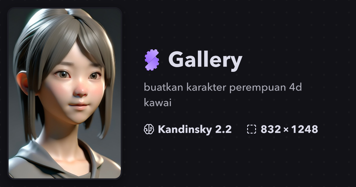 "buatkan karakter perempuan 4d kawai" | Gallery | Stablecog