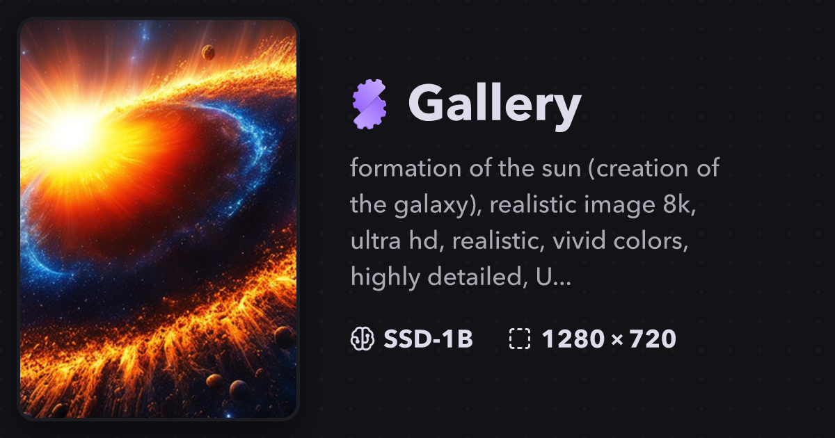 "formation of the sun (creation of the..." | Gallery | Stablecog