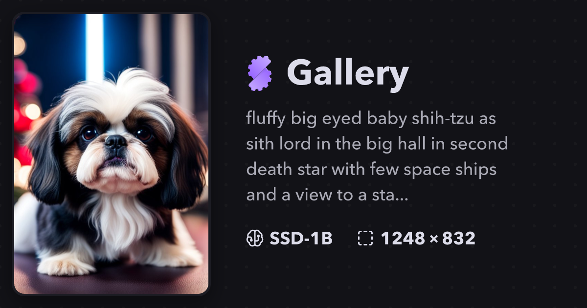 Fluffy big eyed baby shih-tzu as sith lord in the ... | Gallery