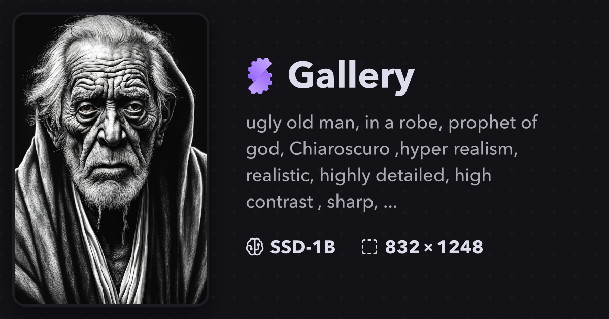 "ugly old man, in a robe, prophet of g..." | Gallery | Stablecog
