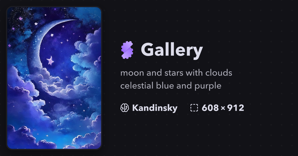 "moon and stars with clouds celestial ..." | Gallery | Stablecog