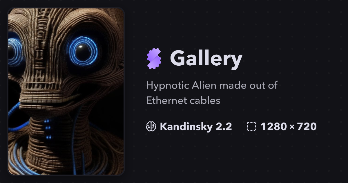 "Hypnotic Alien made out of Ethernet c..." | Gallery | Stablecog