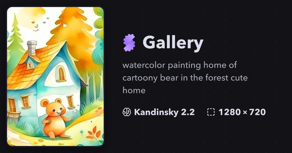 "watercolor painting home of cartoony bea..." | Gallery | Stablecog