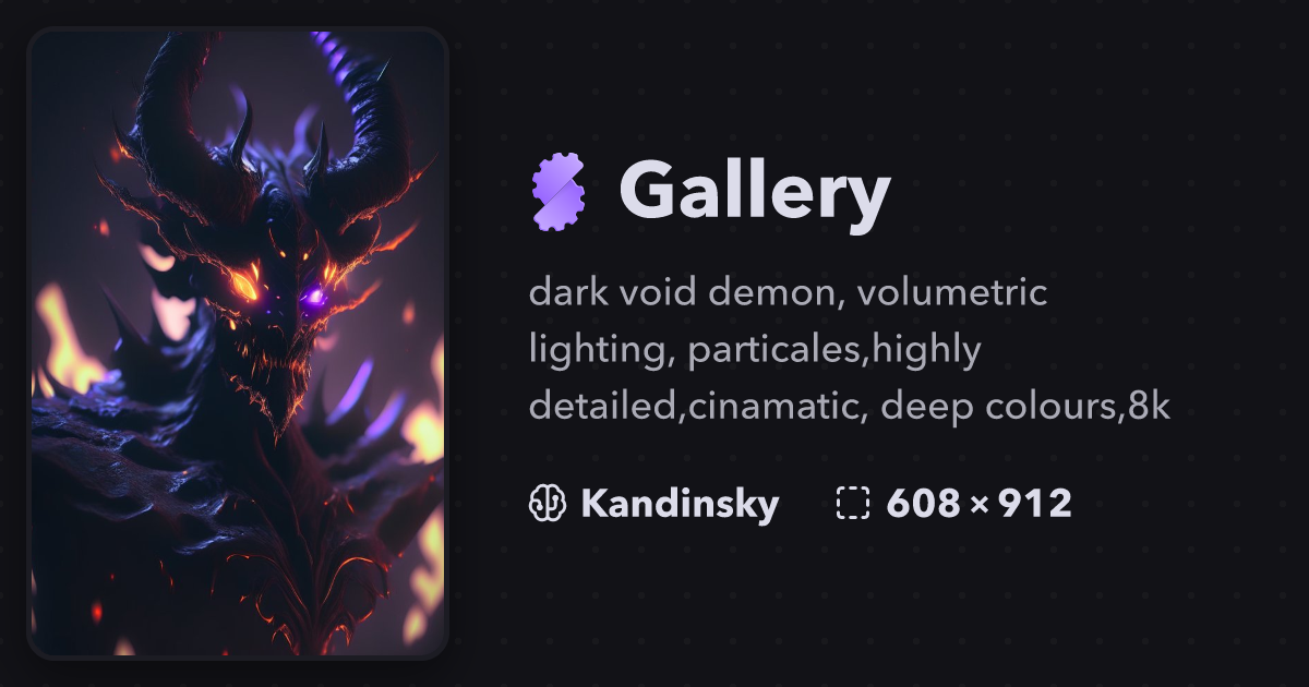 Dark void demon, volumetric lighting, particales,h... | Gallery