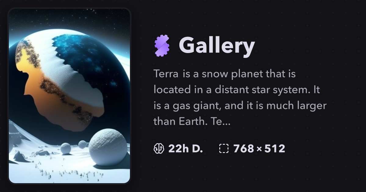 "Terra is a snow planet that is locate..." | Gallery | Stablecog