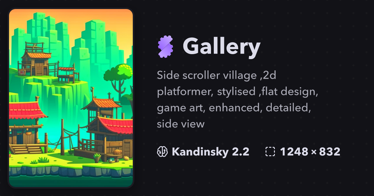 "Side scroller village ,2d platformer,..." | Gallery | Stablecog