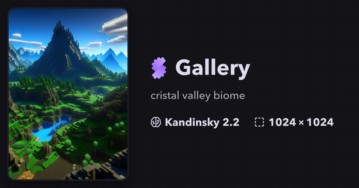 "cristal valley biome" | Gallery | Stablecog