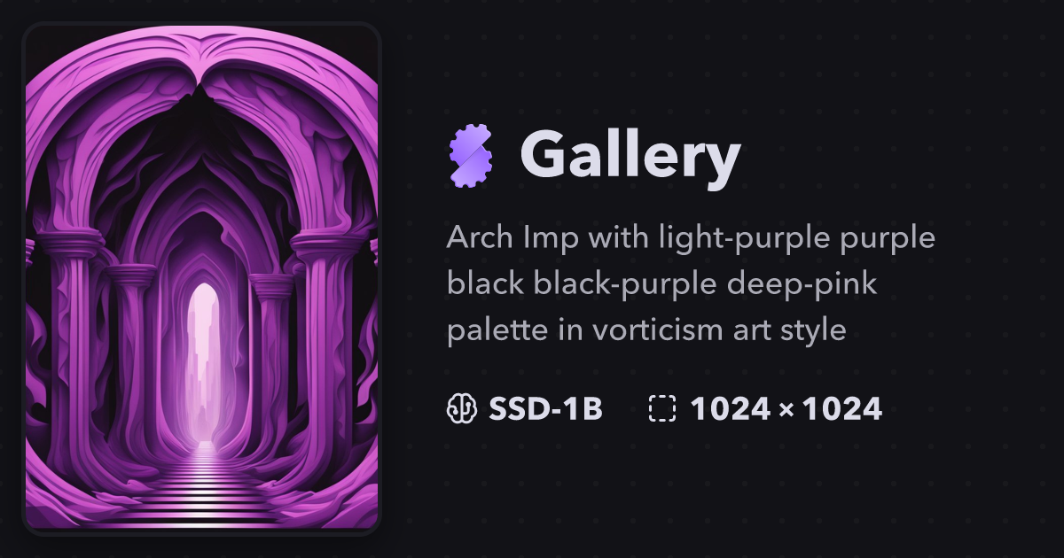 "Arch Imp with light-purple purple bla..." | Gallery | Stablecog