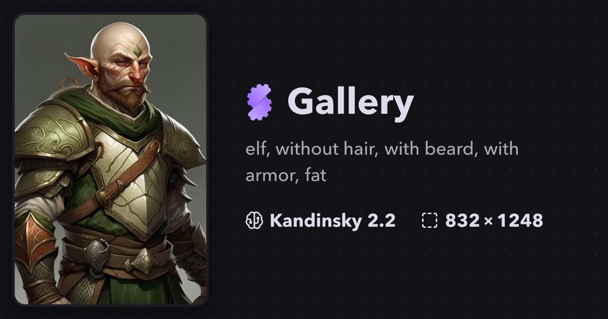 "elf, without hair, with beard, with a..." | Gallery | Stablecog
