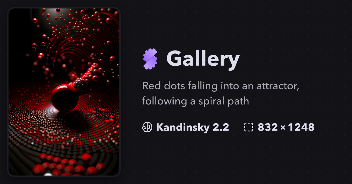 "Red dots falling into an attractor, foll..." | Gallery | Stablecog