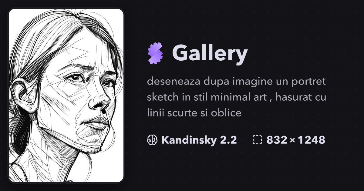 Deseneaza dupa imagine un portret sketch in stil m... | Gallery