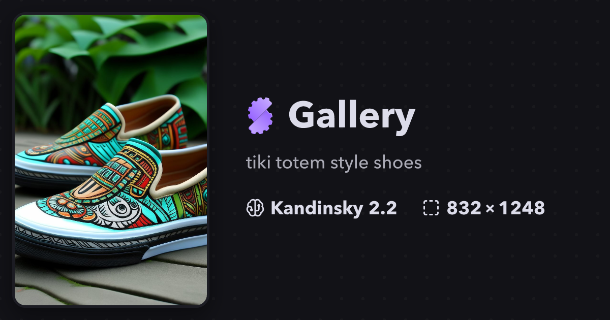"tiki totem style shoes" | Gallery | Stablecog